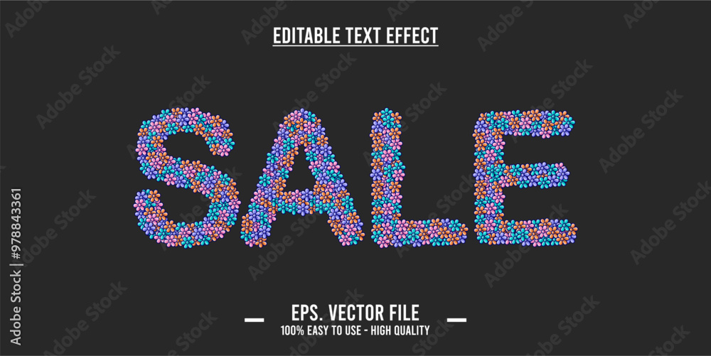 sales text effect template with editable 3d style font effect. eps ...
