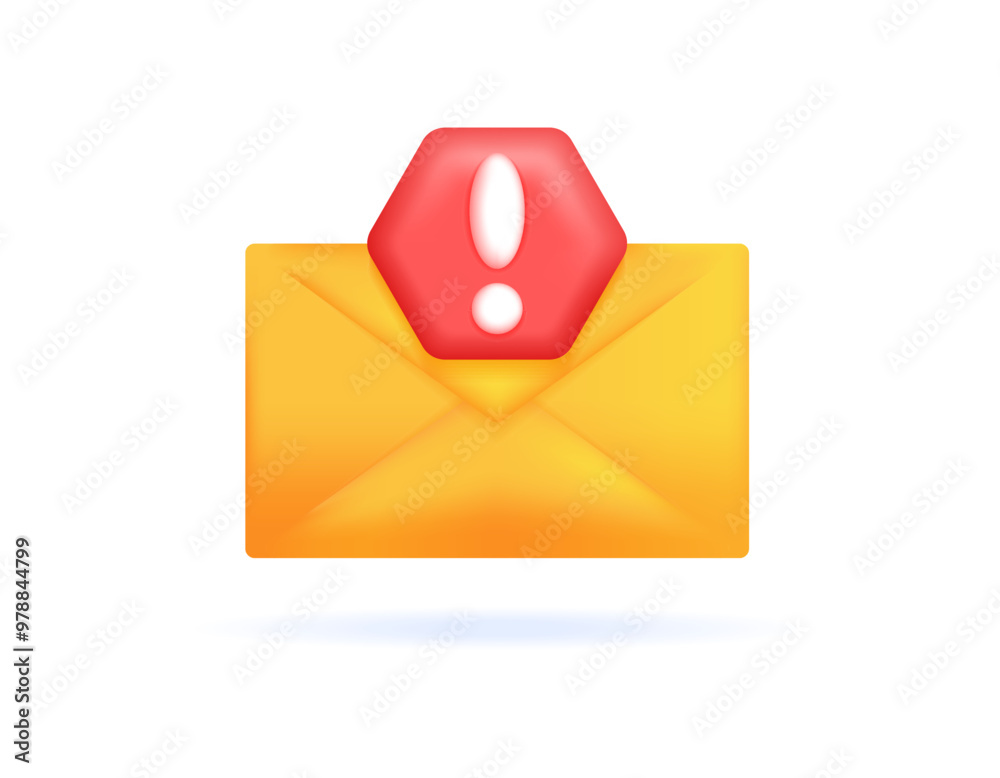 warning or complaint letter concept. report message. illustration of a ...