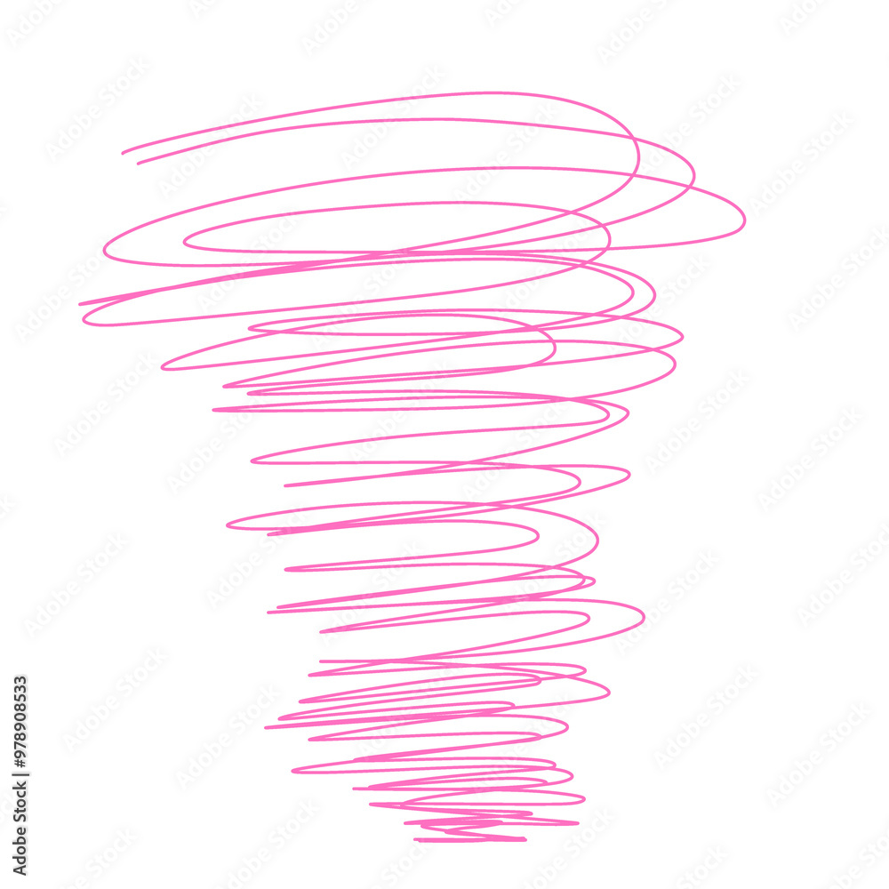 Doodle wind tornado vortex air illustration line art abstract hand draw ...