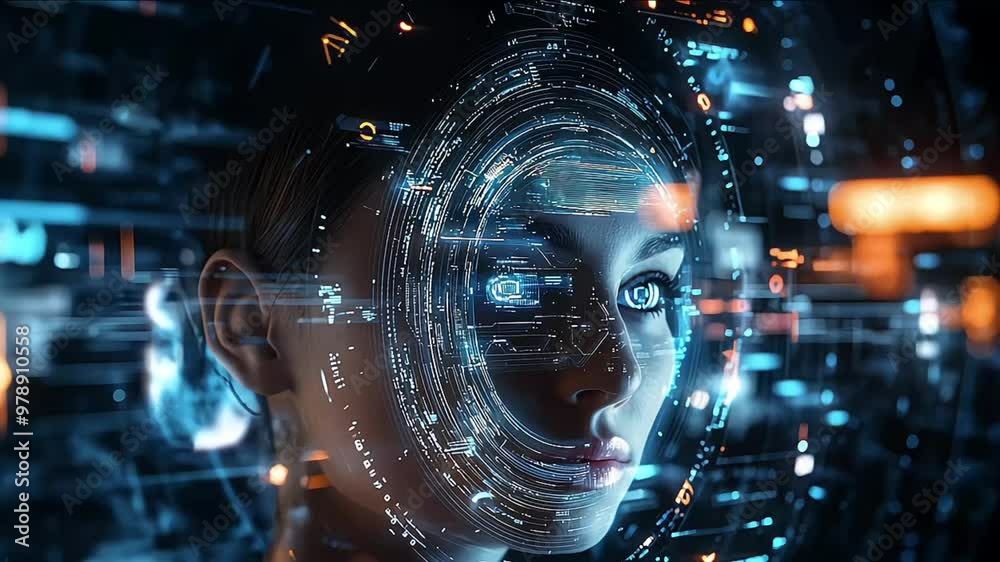 The idea of a futuristic sci-fi AI cyber supercomputer. Future ...