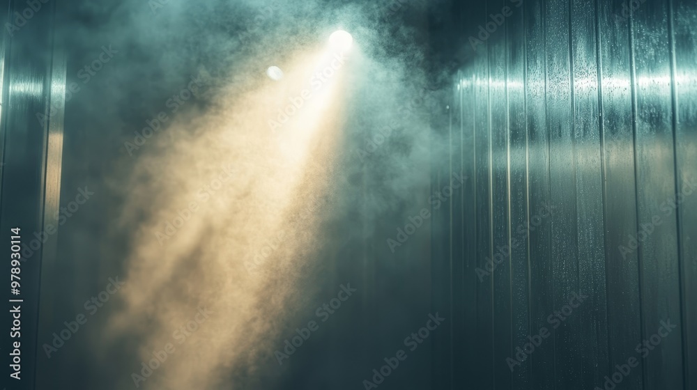 High-pressure steam jet cleaning the interior of a stainless steel tank ...