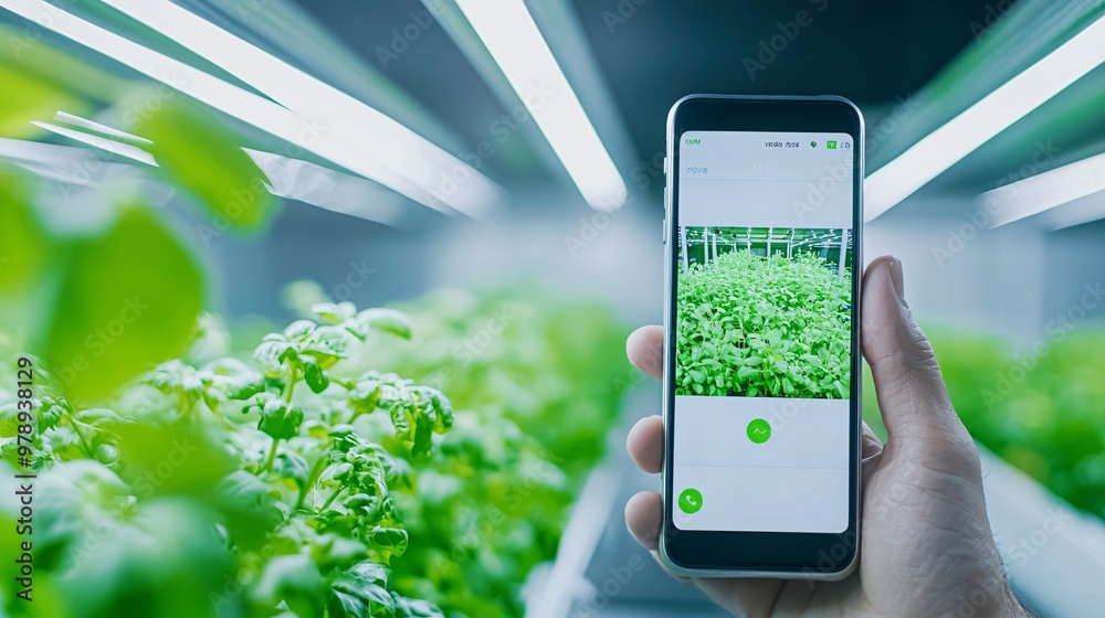 Digital app controlling the temperature and humidity of a hydroponic ...