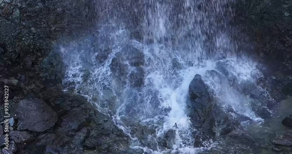 This captivating image of Waterfall Skutafoss showcases the mesmerizing ...