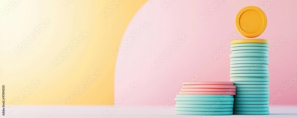 Digital savings tracker, with a colorful progress bar filling up toward ...