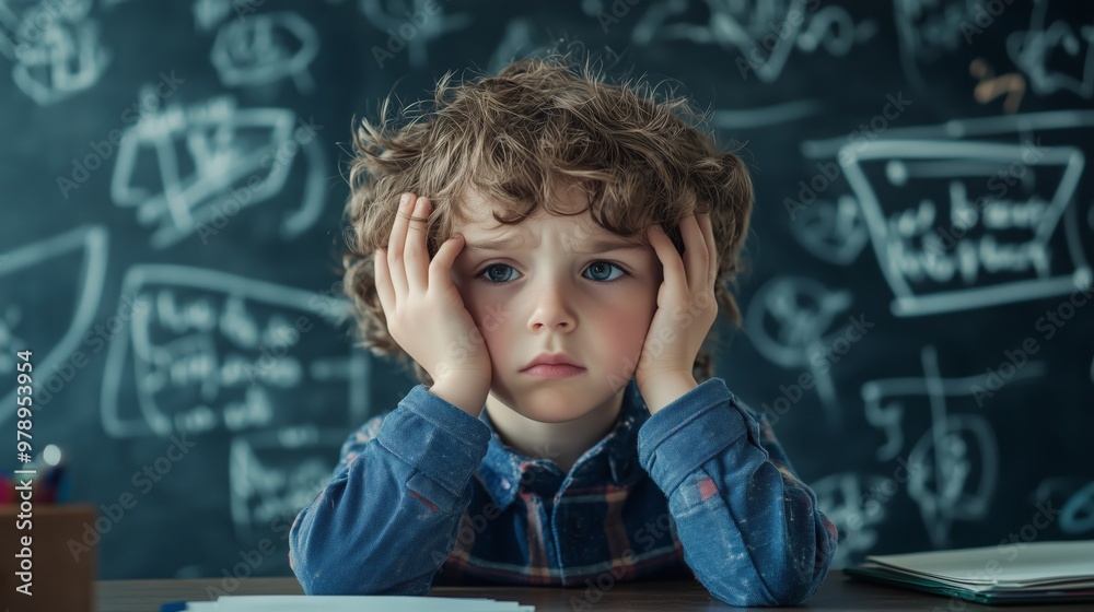 Attention-Deficit/Hyperactivity Disorder (ADHD): the young boy in front ...