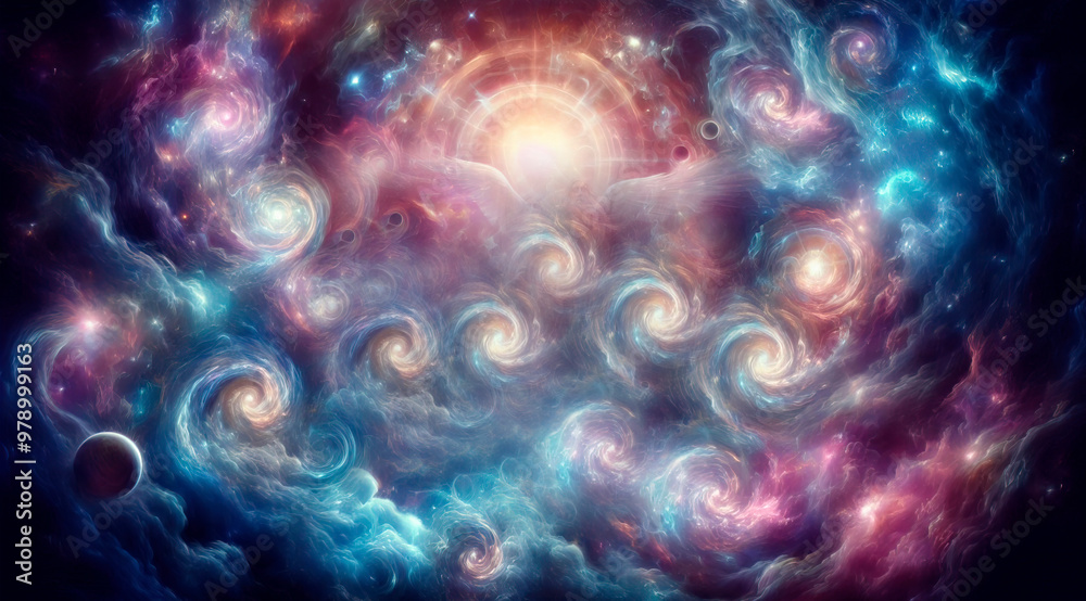 religious celestial background, ethereal representation of Enoch ...