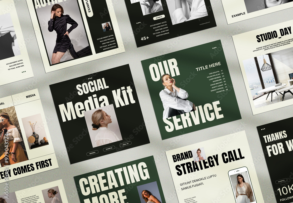 Social Media Kit Stock Template | Adobe Stock