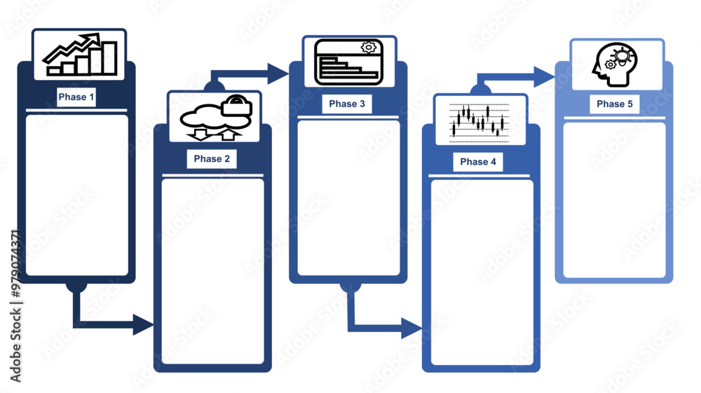 Digital Transformation roadmap slide template design for digital ...