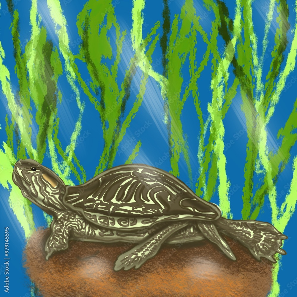blue and green turtle turtle, shell, underwater and terrestrial world ...