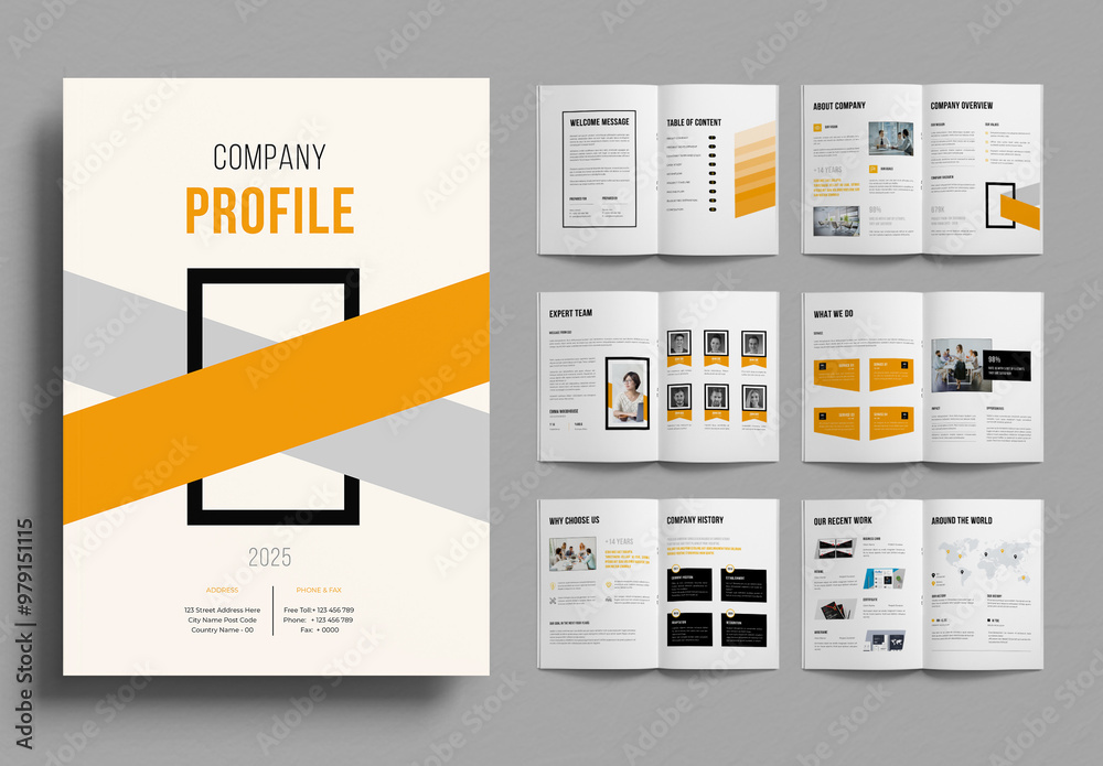 Company Profile Layout Stock Template | Adobe Stock