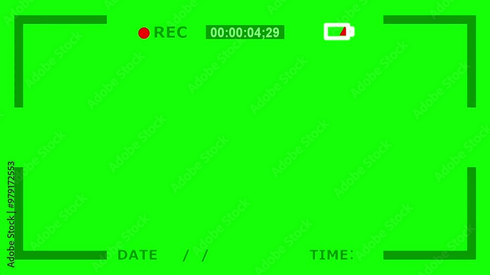 Video Camera Recording Screen Green Screen Background HD Animation ...