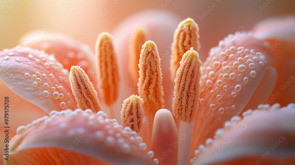 Botanical Research Under Microscope: Detailed View of Flower's ...