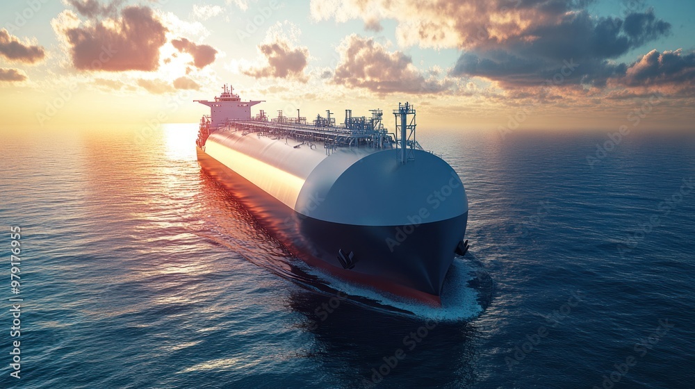A sustainable LNG transport ship using eco-friendly fuel to transport ...