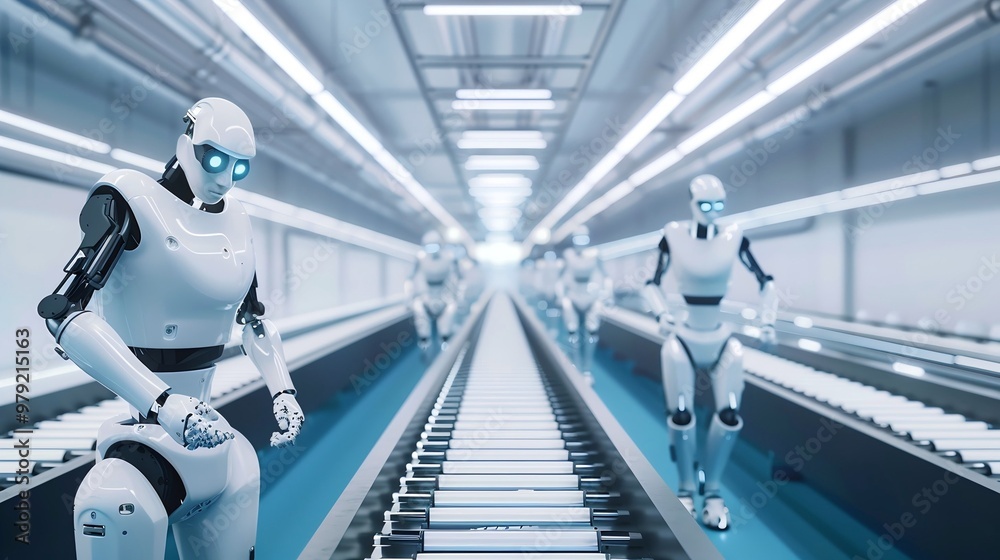 Advanced electric vehicle battery production line with robotic arms ...
