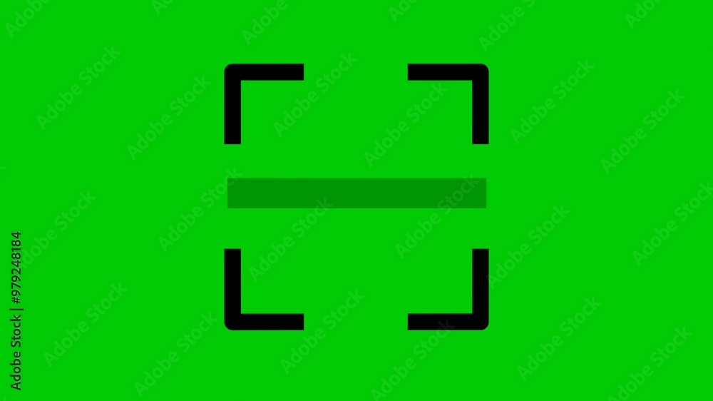 animated illustration of scanning on green screen. barcode scan ...