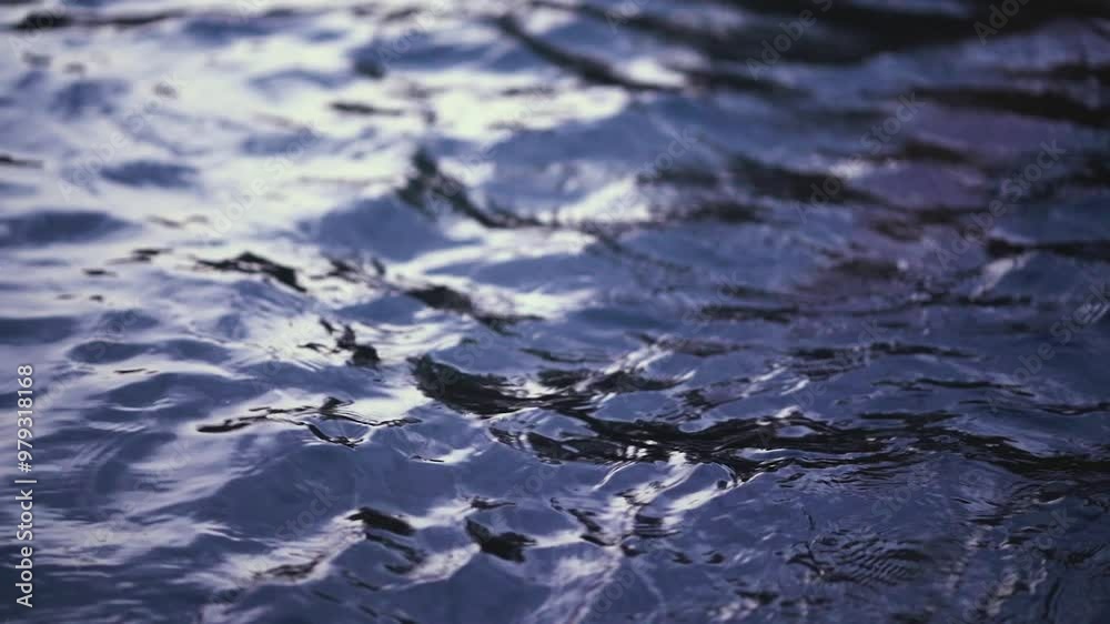Rippling Water Textured Background Video, Water Reflections A ...