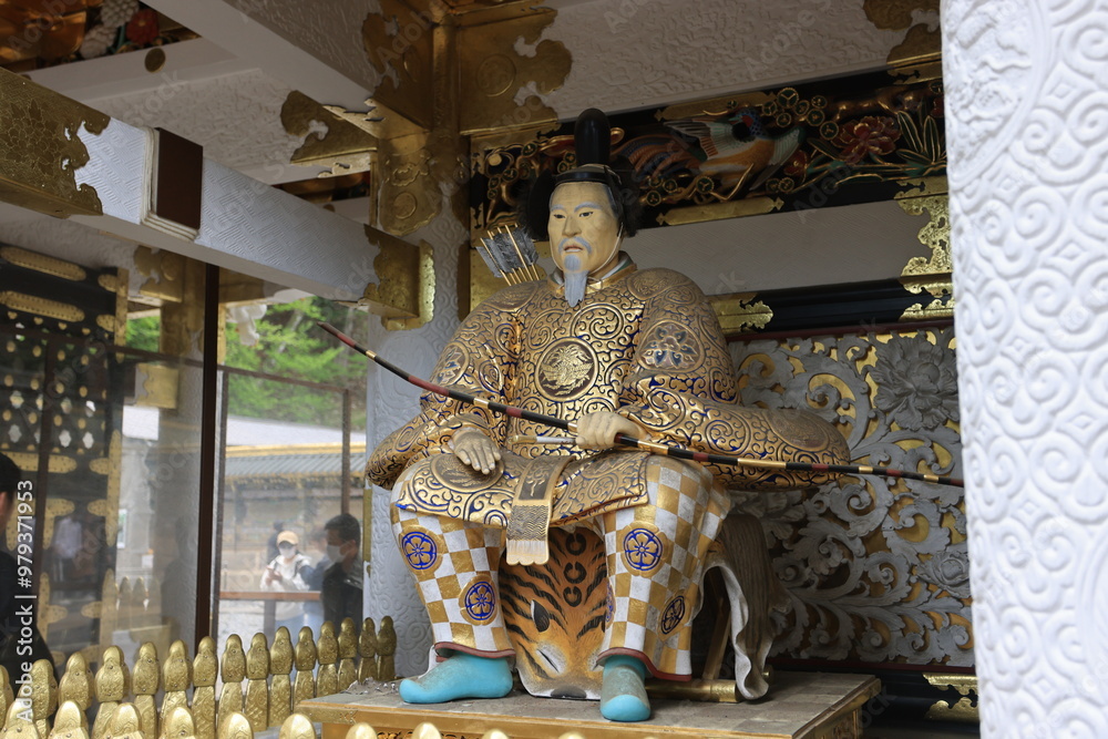 Nikko she, Japan - statue of Tokugawa Ieyasu in Toshogu shrine ...