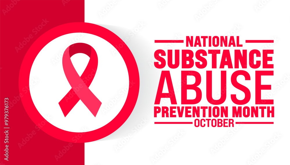 National Substance Abuse Prevention Month background or banner design ...