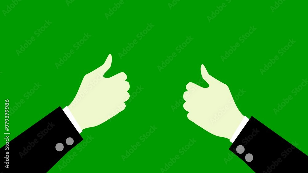 Animated illustration of a thumbs up as a symbol of appreciation for ...