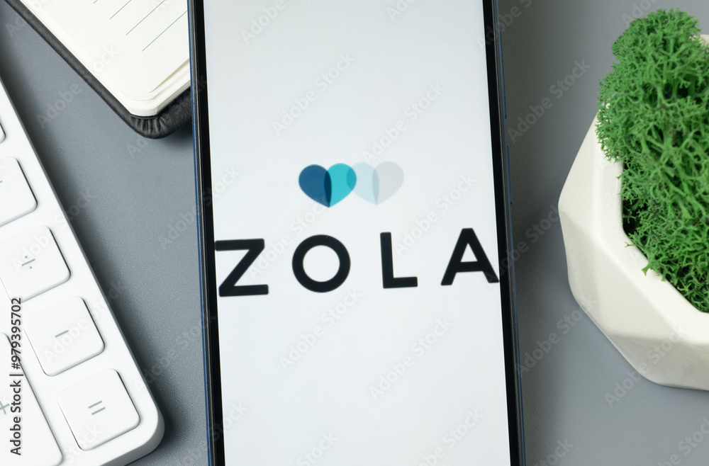 New York, USA - 30 August 2024: Zola Logo on Phone Screen, Company Icon ...