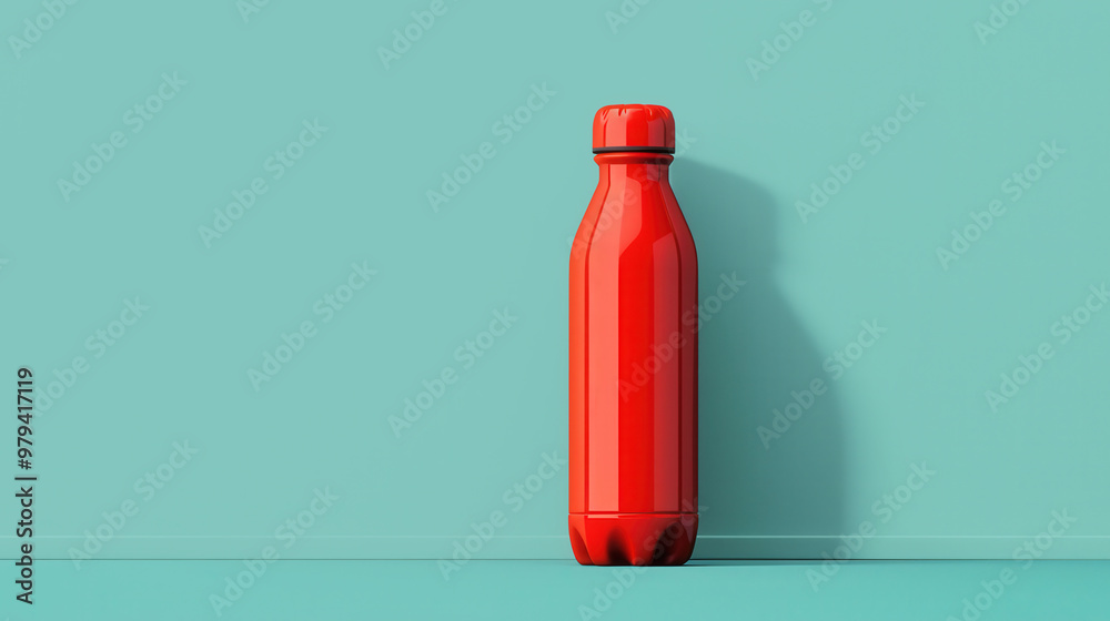Compact water bottle, designed to fit in tight spaces, featuring a ...