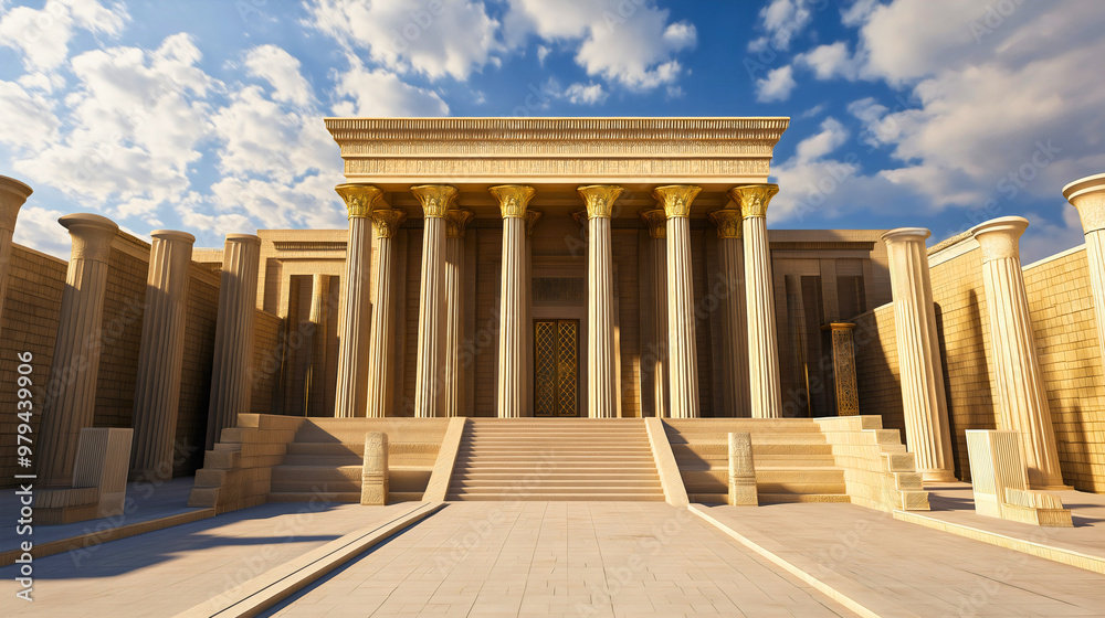The grandeur of Solomon's Temple, built from large stones and abundant ...