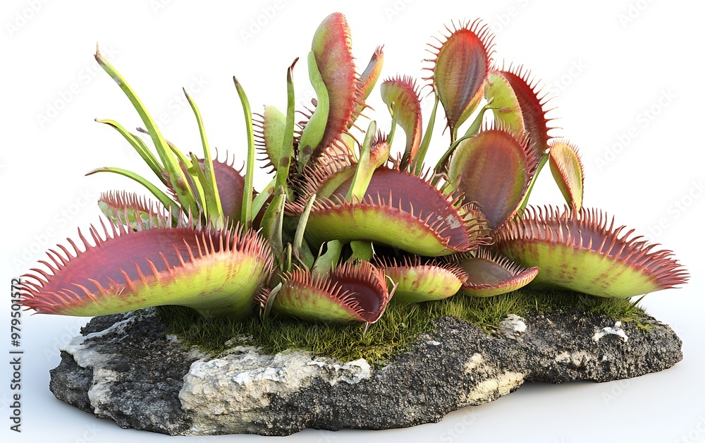 Realistic 3D Model of Venus Flytrap with Open Trap and Detailed Texture ...