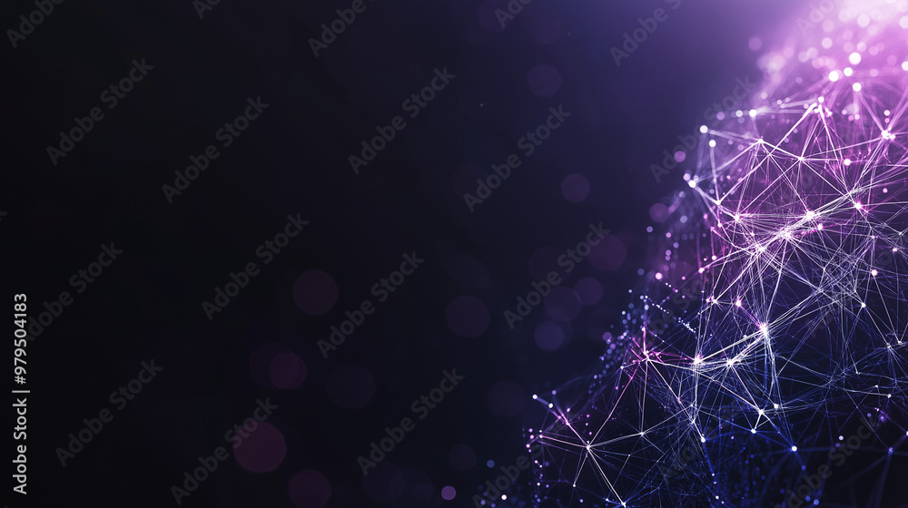 Purple neon background Business strategy growth digital technology ...