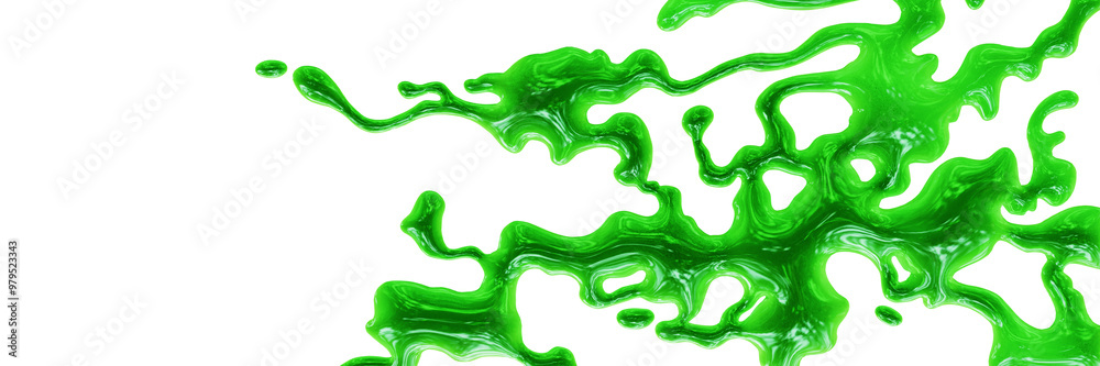 3D green slime background, Halloween liquid glossy goo banner, toxic ...