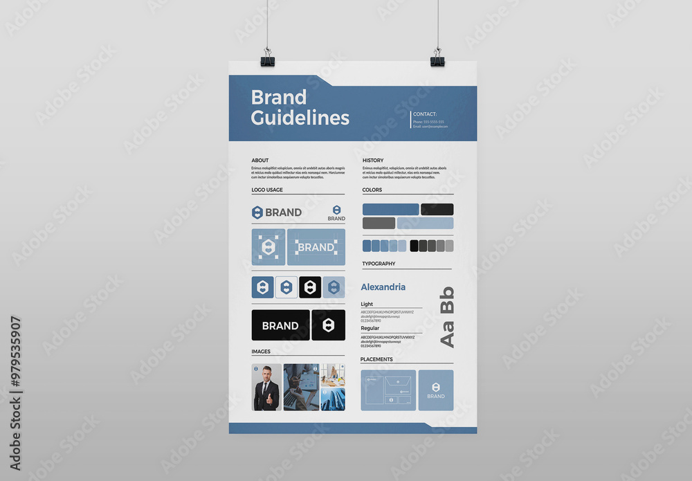 Brand Guidelines Poster Design Layout Stock Template | Adobe Stock