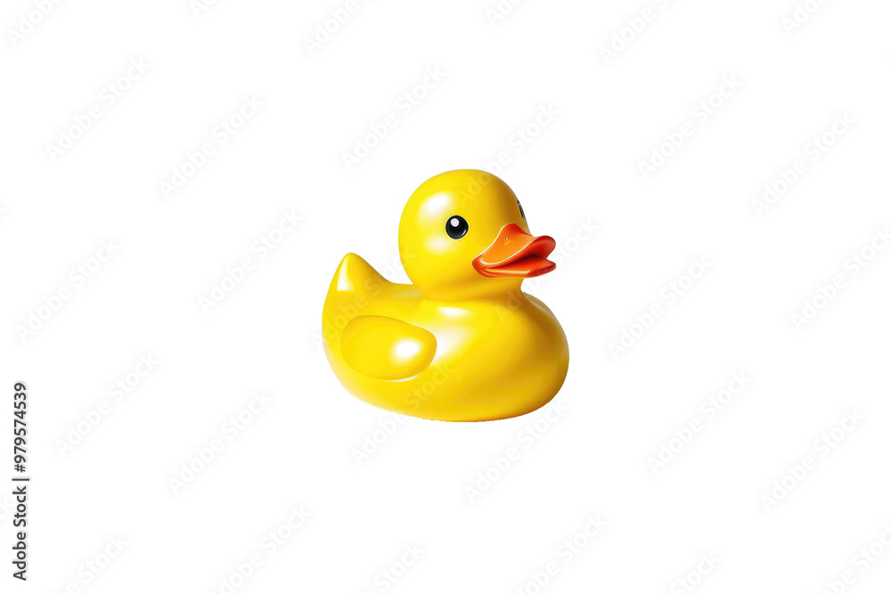 Yellow rubber duck, high-resolution stock photo, centered full body ...