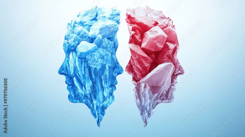 IQ versus EQ Concept: Exploring Emotional Intelligence with Iceberg ...