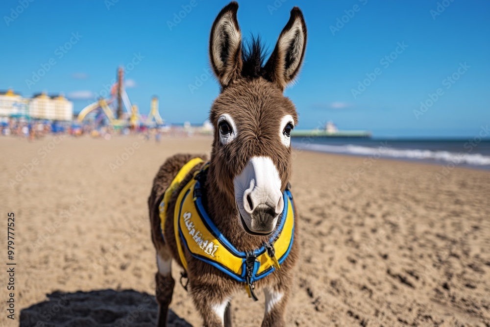 Blackpool's classic seaside donkey rides on the beach, a fun activity ...