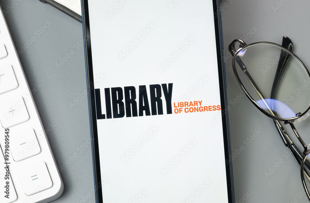 New York, USA - 30 August 2024: Library of Congress Logo on Phone ...