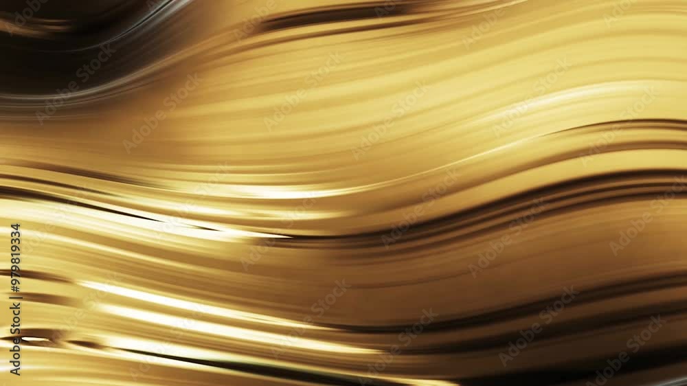 melting gold waves animation 4k footage, gold lines moving footage ...