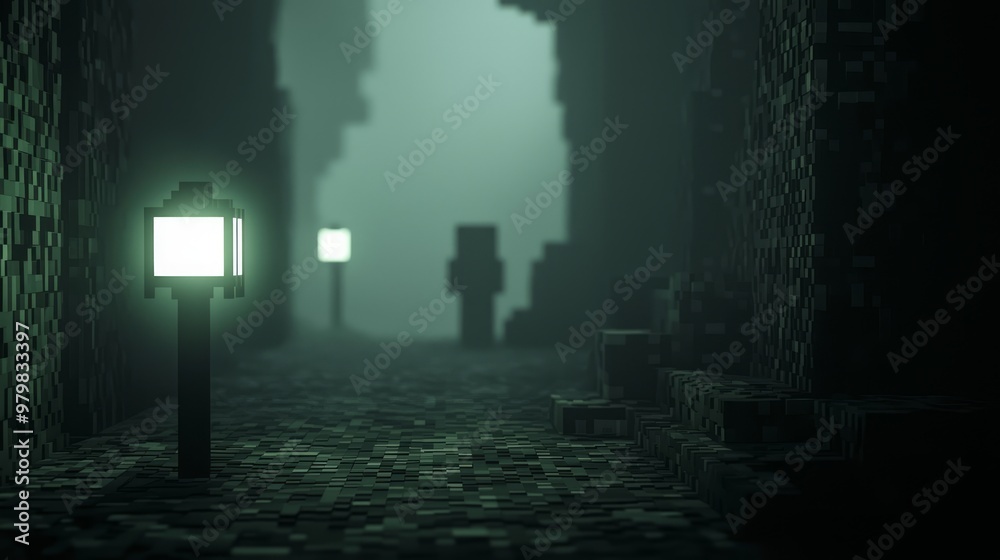 Uncharted Pixelated Realm: Mysterious Cube World of Echoing Caverns and ...