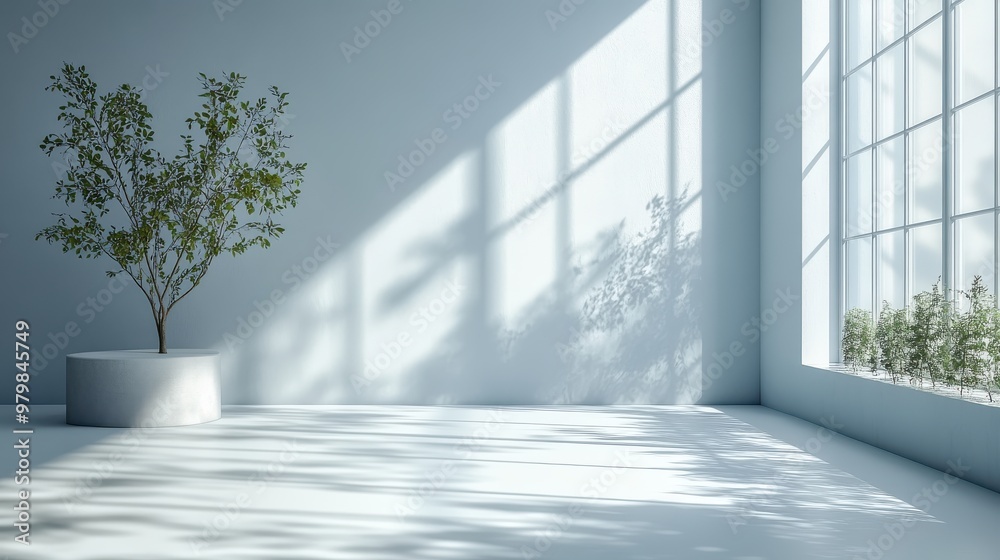 Solid white backdrop with soft shadow effects for a modern and refined ...