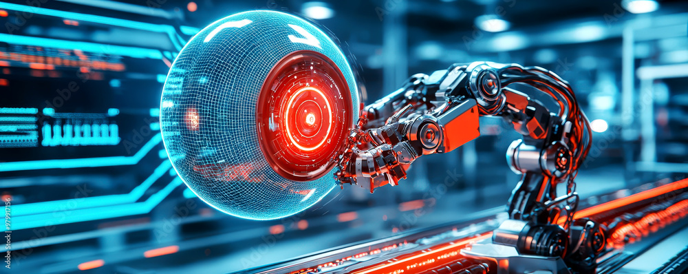 AI system performing a visual quality inspection on a production line ...