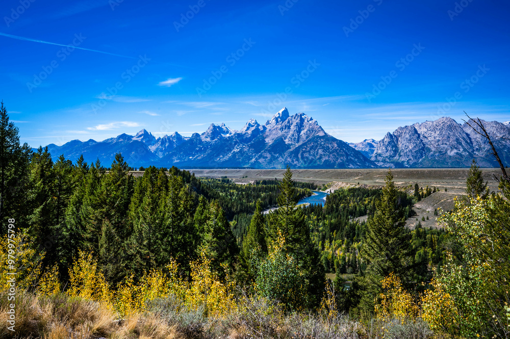 Grand Teton National Park in the Fall of 2024 while hiking the Cascade ...