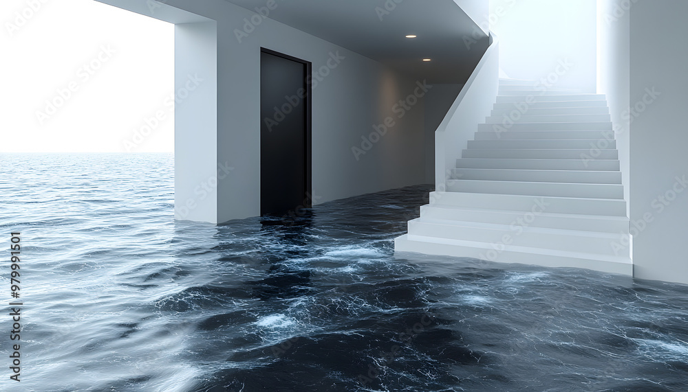“3D Animation of an Interior Scene with Water Rising from the Floor ...
