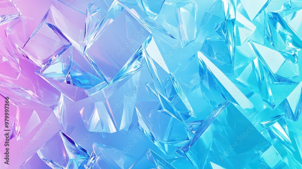 Colorful shards of ice or glass create a stunning visual display with ...