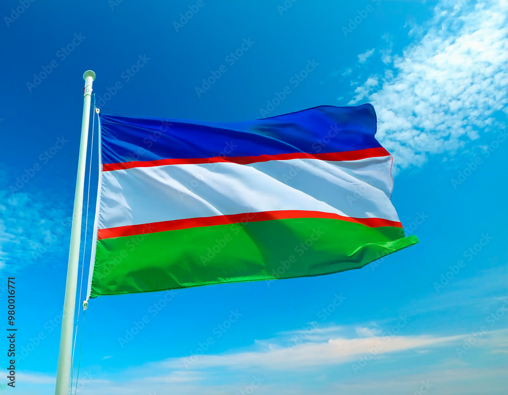 Bandera de Cali ondeando al viento, símbolo de Santiago de Cali ...