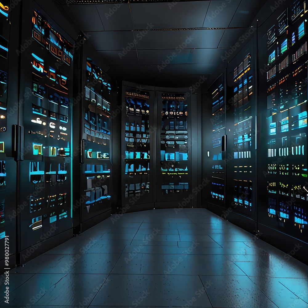 server rooms,room with servers,data center,,server rack with servers ...