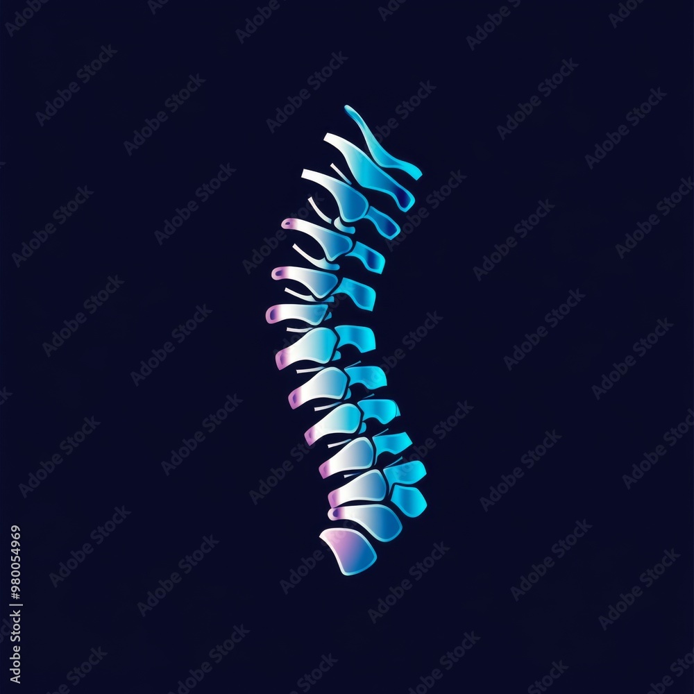 Minimalist Vector Logo for Spine Diagnostics with Copy Space. Clean and ...