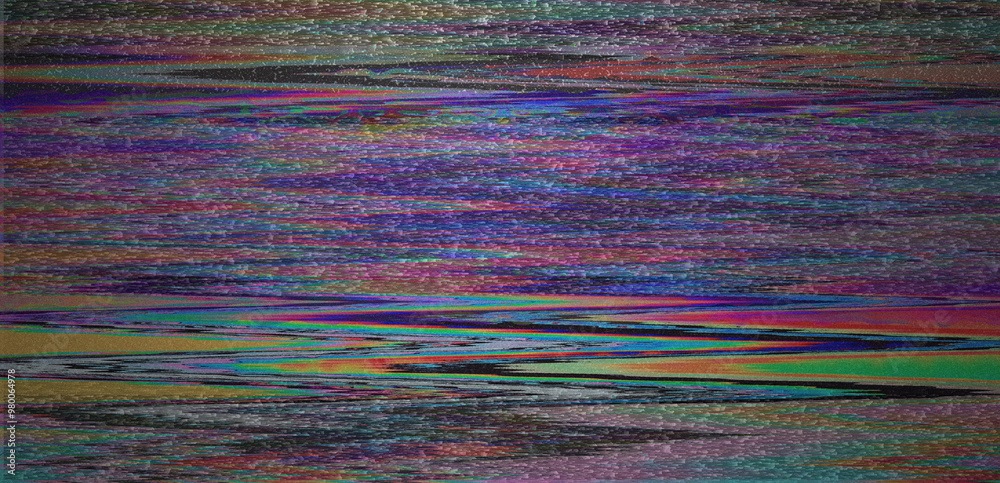 Digital representation of a television screen with static interference ...
