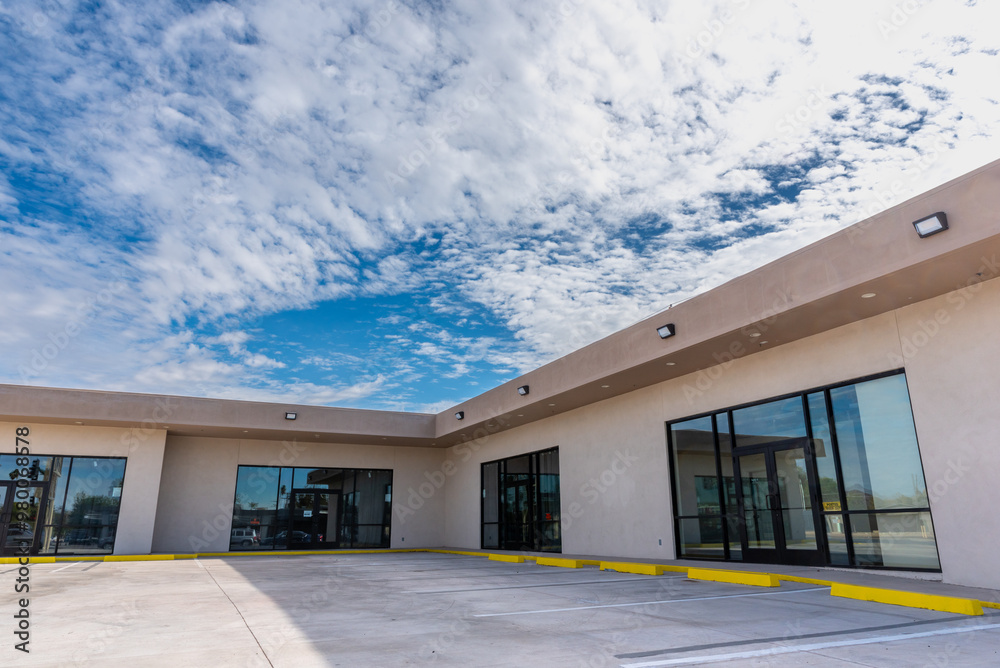 New Strip Mall Stock Photo | Adobe Stock