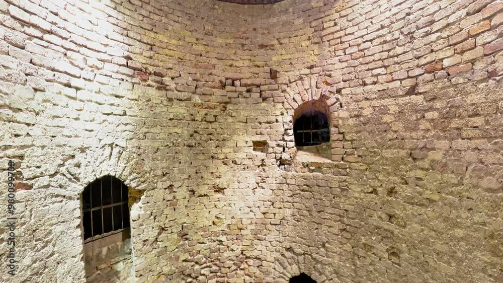 Video Stock Exploring the deep, ancient Roman well at belgrade fortress ...