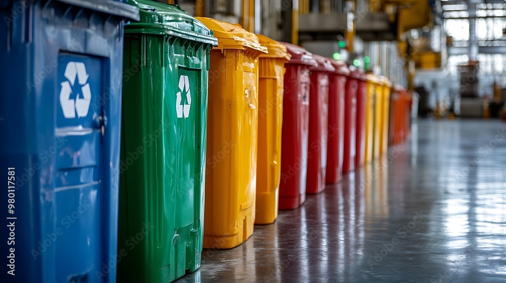 Waste segregation bins for separating recyclable and non-recyclable ...