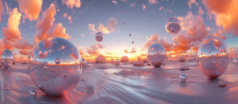 HDRI environment map featuring a spherical panorama background with ...