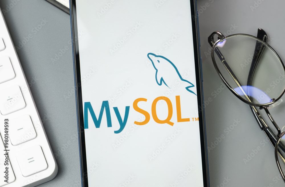 New York, USA - 30 August 2024: MySQL Logo on Phone Screen, Company ...